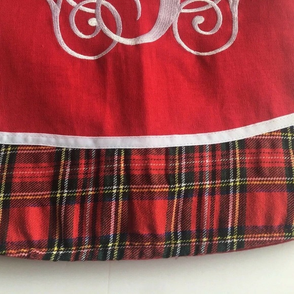 crown & ivy | Holiday | Crown Ivy Monogrammed Letter J Red W Plaid Trim ...